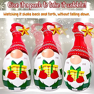 5Ft Lighted Outdoor Christmas Decorations Inflatables - Blow Up Gnome Tumbler Xmas/Winter Holiday/Happy New Year 2023 Display Indoor Party Decor Supplies