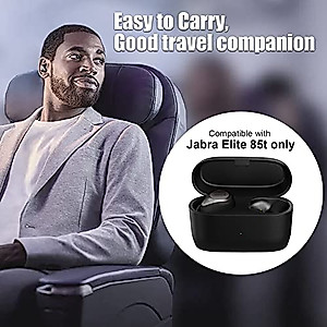 Charging Case for Jabra Elite 85t, Charging Case Replacement Compatible with Jabra Elite 85t Earbuds Charger Support Bluetooth Pairing, Wired and Wireless Charging (NOT Included Earbuds)