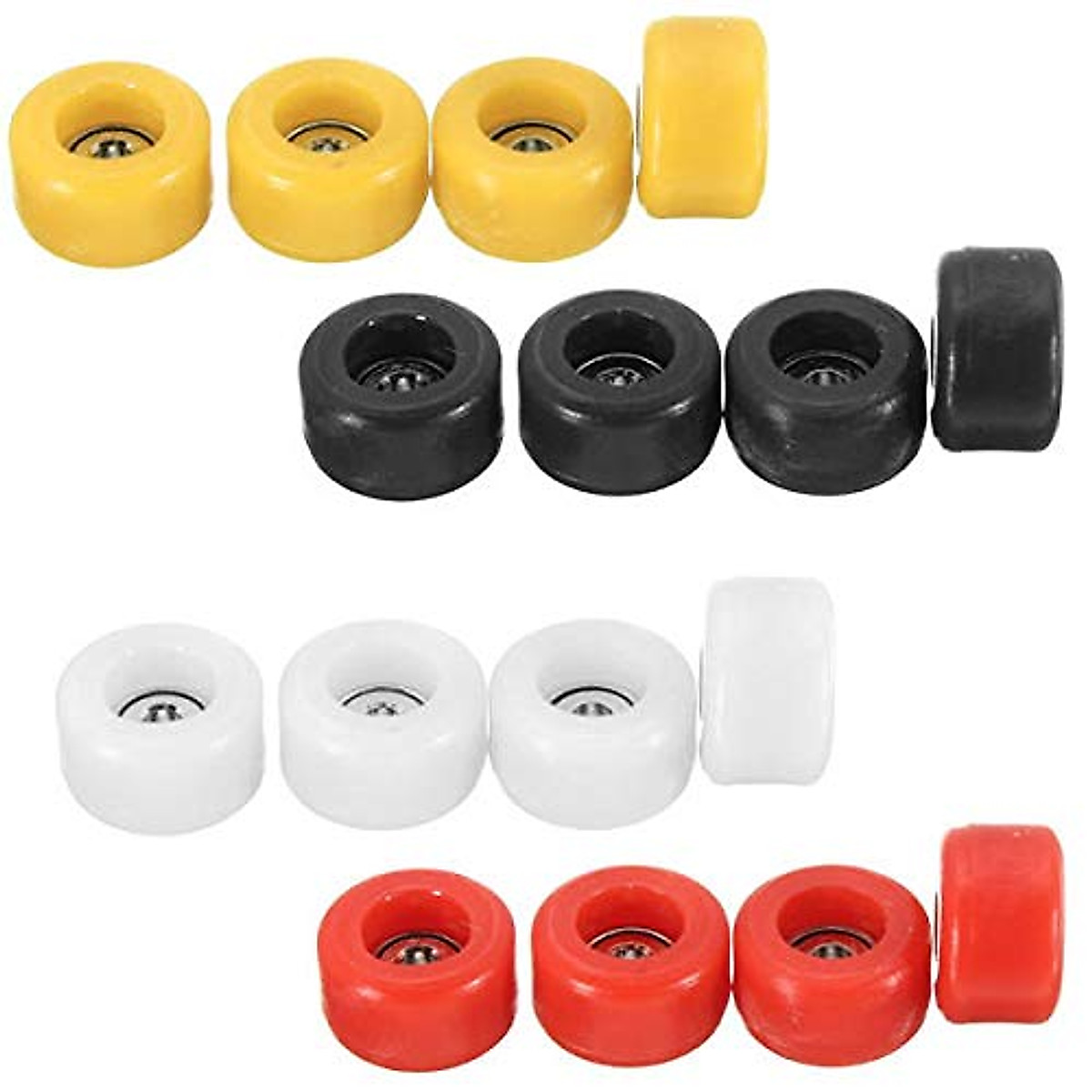 By CHILUVU - 4pcs Fingerboard Urethane Bearing Wheels Set For Wooden Fingerboard - Mechanical Parts