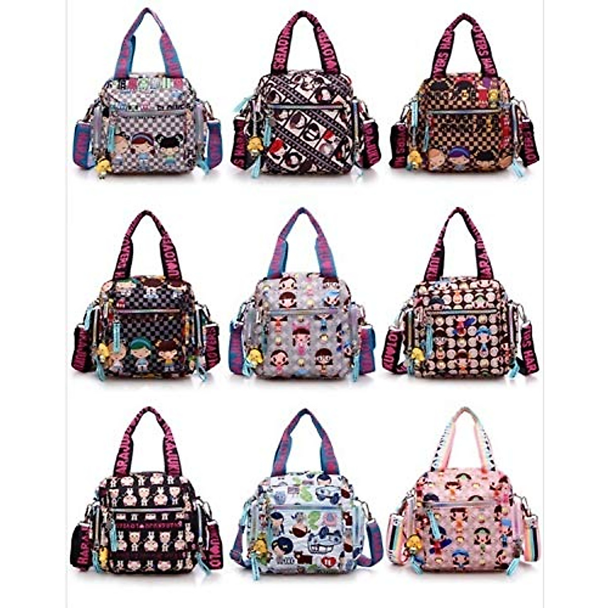 Fang Shan Women Doll Waterproof Nylon Handbag Ladies Bag One Shoulder Cross-body Bags Handbags Mom