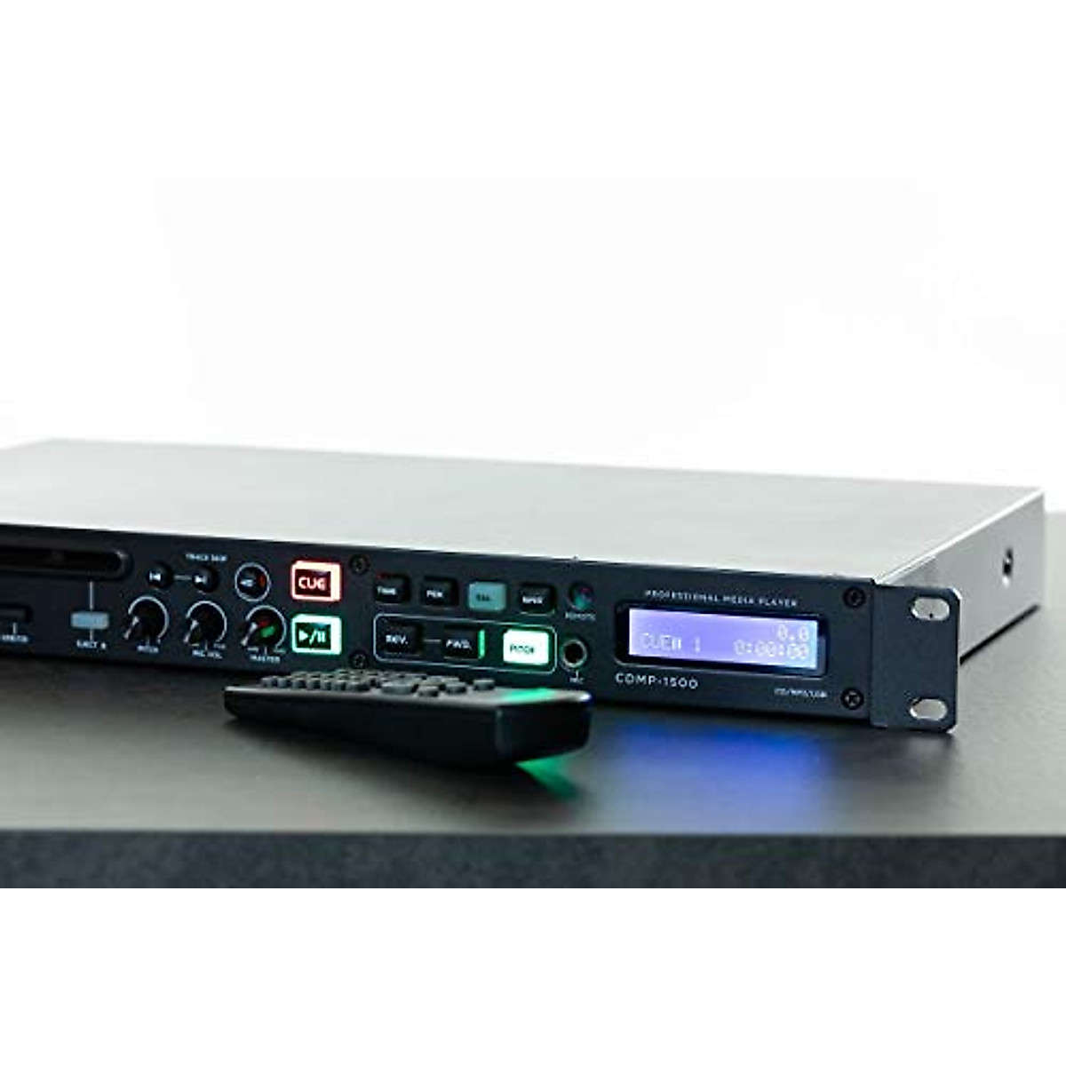 Gemini Sound CDMP-1500 19 Inch Professional/Home Anti Shock Audio Rackmount Single Disc Drive Mountable CD MP3 USB Media Music Player System Input with Remote