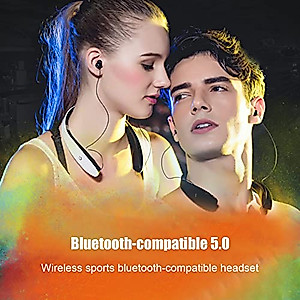 Frogued SX-991 Wireless Earbud Stereo Intelligent Noise Reduction Foldable Bluetooth-compatible5.0 Neck Hanging Sports Earphone