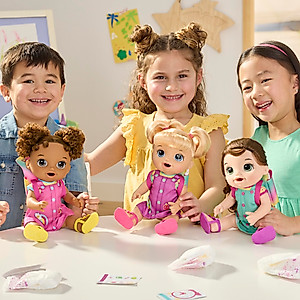 Baby Alive Time for School Baby Doll Set, 12 Inch, Back to School Toys for Girls & Boys, Black Hair, Preschool Gifts for Kids, Ages 3+ (Amazon Exclusive)