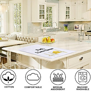 LEVLO Funny Cheese Kitchen Towel Cheese Lover Gift I Love Cheese Tea Towels Housewarming Gift Waffle Weave Kitchen Decor Dish Towels with Sayings (I Love Cheese)