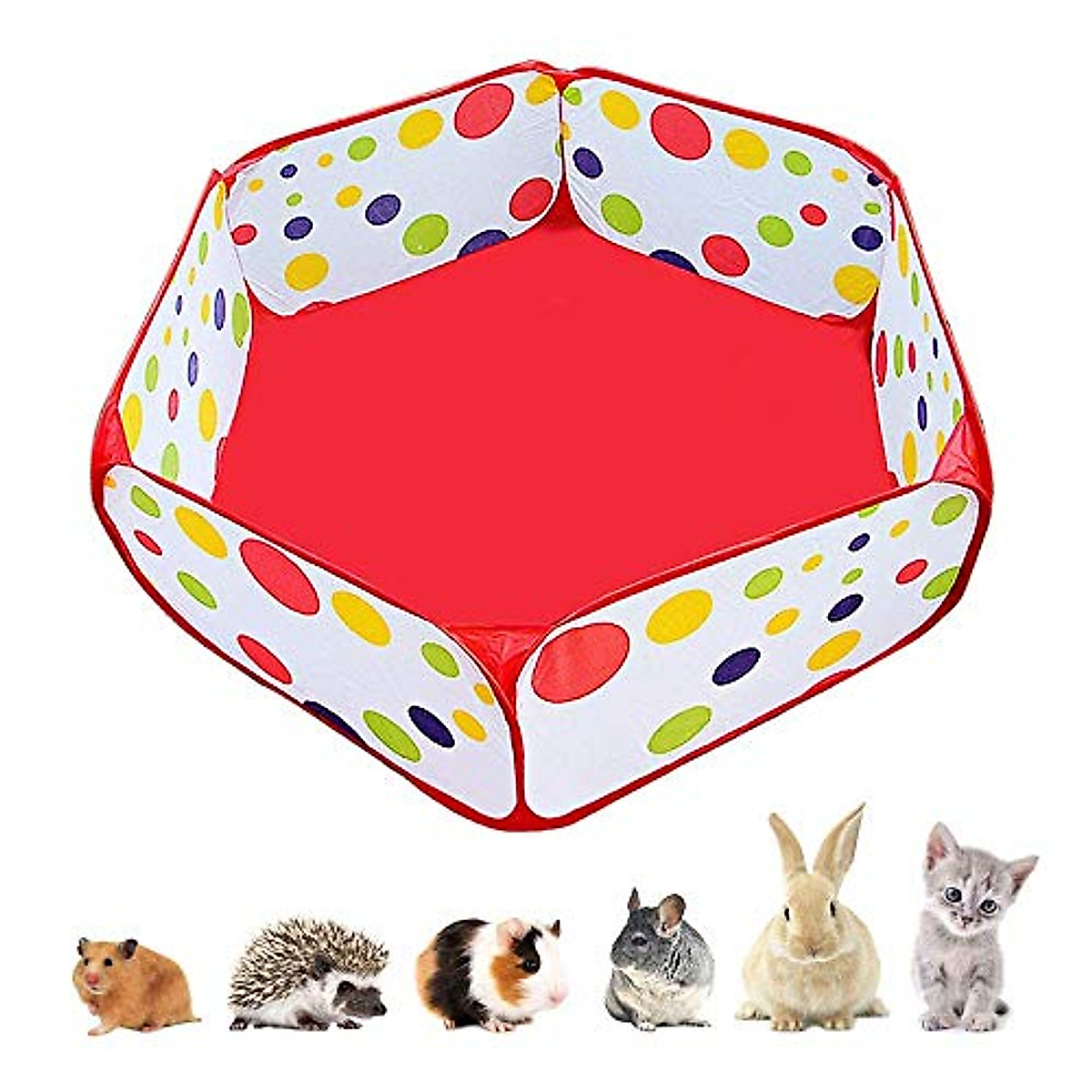 2 Packs of Portable Small Animals Playpen, Outdoor/Indoor Pop Open Pet Exercise Fence, Guinea Pig Accessories Metal Wire Yard Fence C&C Cage Tent for Rabbits, Hamster, Chinchillas and Hedgehogs