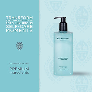 Pecksniff's Moisturizing Hand Wash - Vitamin B Enriched, Natural & Gentle Cleanser, Luxurious Hand Wash 500ml/16.9 fl oz (Sandalwood & Vanilla)