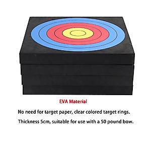 FENJANER Archery Target for Backyard Youth EVA Arrow Target Square Moving Foam Targets for Outdoor Shooting Practice Training Compound Bow and Recurve Bow