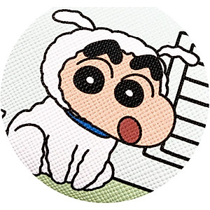 Tees Factory KS-5543193SK Crayon Shin-chan Shiro Shin-chan Pen Pouch, White, H 3.1 x W 7.5 x D 2.8 inches (8 x 19 x 7 cm)