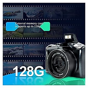 Camera 2.7K 48MP Micro Single Digital Camera 3.0 Inch High Definition Screen with Flash Camera and Video Recorder Camera Digital Camera (Size : with 16G)