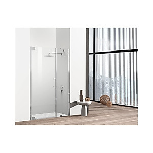 Elegant Kitchen and Bath SD404-4872BNK Semi-Frameless hinged Shower Door 48 x 72 Brushed Nickel