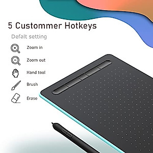 LetSketch Graphics Drawing Tablet 8.4 x 5.6 Inches Ergonomic 8192 Levels Battery-Free Stylus Pen Tablet 5 Customized Shortcut Keys Compatible with Windows/Mac OS/Android for Teachers Students Creators