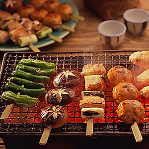 Enenes 200 Pack Bamboo Paddle Picks 6 Inch Natural Bamboo Kebab Skewers for Family Party Kebabs Grilling Accessories