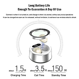 Invisible Earbuds Wireless Bluetooth Smallest Earbuds Tiny Mini Hidden Headphones for Work Small Sleep Ear Buds Discreet Bluetooth Earpiece with Charging Case