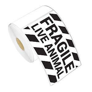 OfficeSmartLabels - 3" x 5" Direct Thermal Labels - Compatible with Zebra & Rollo Desktop Label Printers and More – 1” Core, Permanent Adhesive & Perforated [300/Roll, 1200 in 4 Rolls]