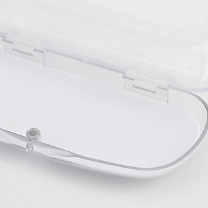 ZARSIO 3 Pieces Hard Shell Glasses Cases Plastic Frosted Translucent Eyeglasses Case with Magnetic Closure (Whitex3)