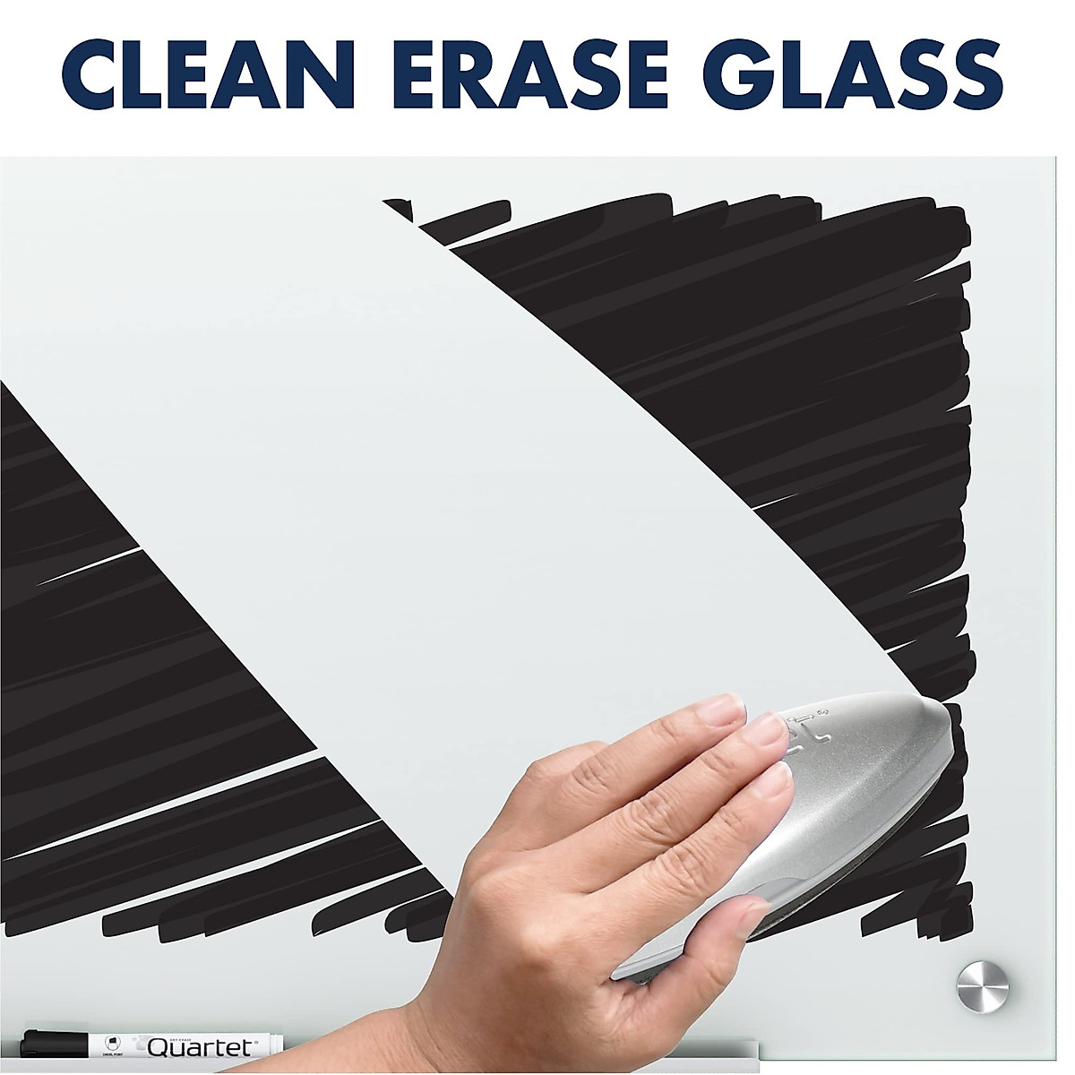 Quartet Non-Magnetic Glass Dry Erase White Board, 6' x 4' Whiteboard, Infinity Frameless Mounting, White Surface (G7248NMW)