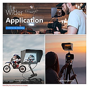 Neewer F100 7 Inch Camera Field Monitor HD Video Assist Slim IPS 1280x800 HDMI Input 1080p with 2600mAh Li-ion Battery/USB Charger for DSLR Cameras, Handheld Stabilizer, Film Video Making Rig