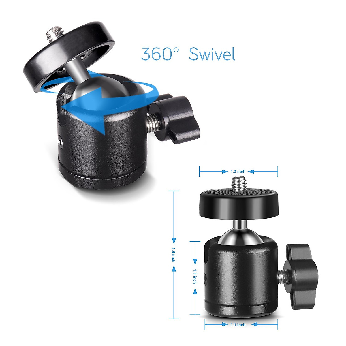 EMART VR Tripod Stand, Compatible with HTC Vive, VR Base Station 2.0, Sensor Stand for Oculus Rift Constellation (2 Pack)
