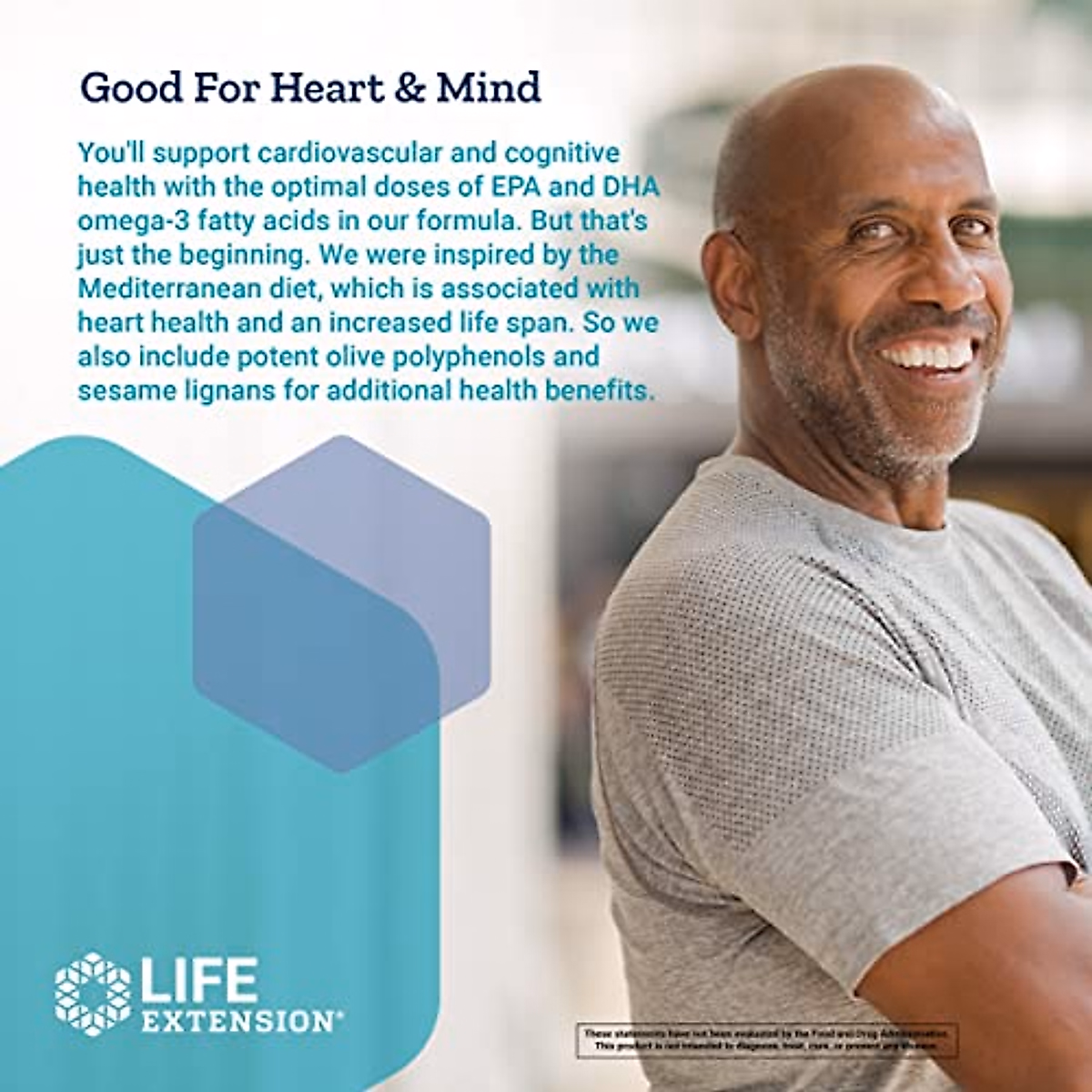 Life Extension Super Omega-3 EPA, DHA Fish Oil, Sesame Lignans & Olive Extract - IFOS Certified Omega3 Wild Fish Oil Supplement - for Heart and Brain Health - Gluten-Free, Non-GMO - 60 Softgels