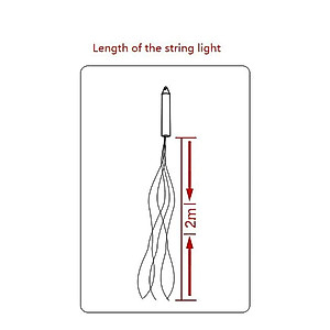 Lxcom Lighting Fairy String Lights 6.56Ft 280leds 14 Strands Battery Operated Copper Wire Branch Lights 8 Modes Waterfall Twinkle Lights with Timer Decorative Light for Home Festival Decor(Warm White)