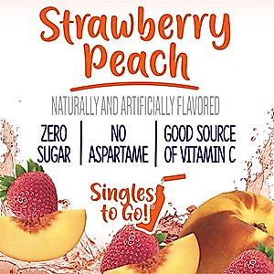 Welch's Singles To Go Water Drink Mix - Powder Sticks, Strawberry Peach, 0.48 Ounce (Pack of 12)