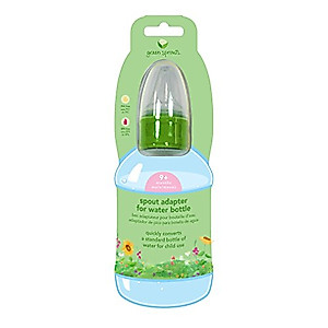 green sprouts Spout Adapter for Water Bottle, Quickly Converts a Standard Bottle into a Sippy Cup, Collar Fits Two Bottle Sizes, One Size