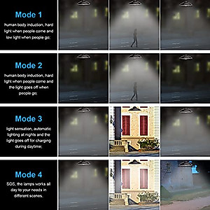 Yrbxsky Solar Shed Light Indoor Outdoor, Solar Pendant Light Motion Sensor Daytime Work with Pull Cord & 4Lighting Modes, Solar Powered Hanging Lights for Garage, Garden, Gazebo, Patio, Chicken Coop