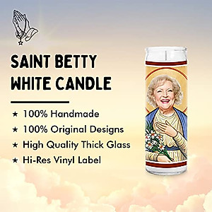 Betty Celebrity Prayer Candle - Funny Saint Candle - 100% Handmade in USA - RIP Novelty Gift