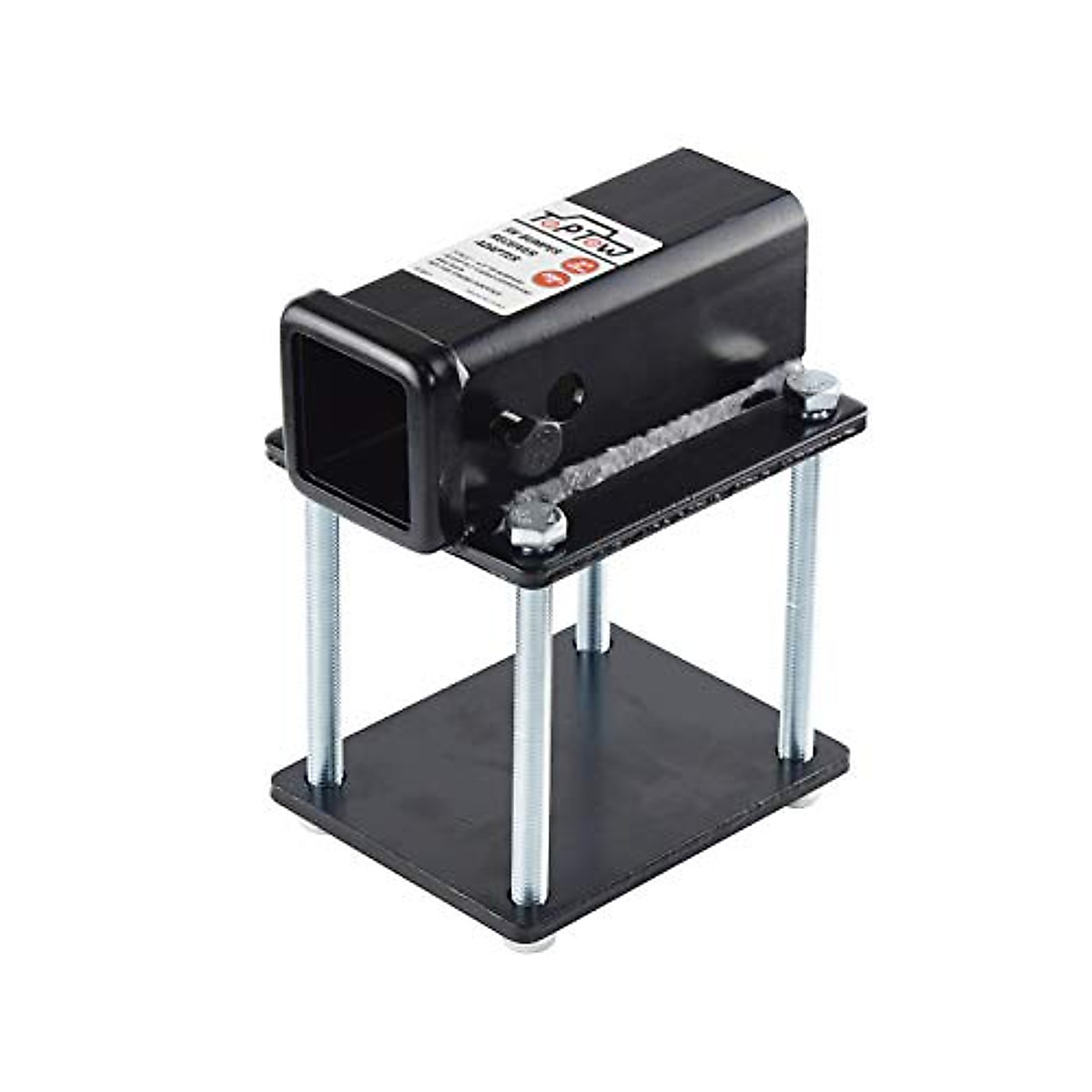 TOPTOW RV Bumper Hitch Receiver 63801 for 4 inch to 4.5 inch Beams, 2 inch Receiver Opening, Fits for Bike Racks, Cargo Carriers Camper-on