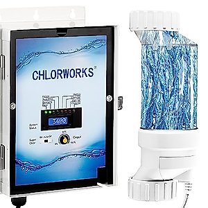 CHLORWORKS Saltwater Pool System Chlorine Generator - up to 40,000 Gallons