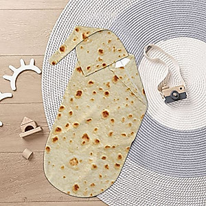 Burrito Swaddle Blanket with Hat Set, Tortilla Baby Stuff Swaddles Up New Born Soft Sleep Sacks Funny Shower for Baby Gifts Boys Girls