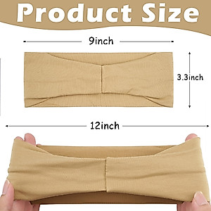 Ayesha 10 Pack Workout Headbands for Women Wide Cotton Headbands Sports Hair Bands Cloth Stretchy Headband for Yoga Sports Workout Fitness