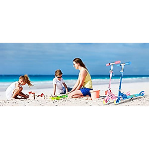 Scooter for Kids Ages 3-12 - Kids Kick Scooters with Led Light Up Wheels & 3 Levels Adjustable Handlebar, Lightweight Foldable 2 Wheel Girly Pink Scooter, Christmas Birthday Gifts for Girls Boys.