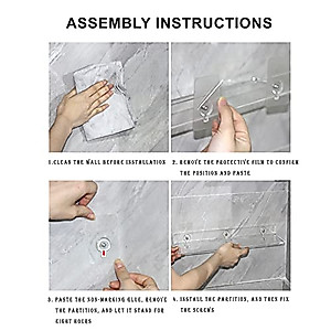 GLOOMALL Clear Acrylic Shelves 15 Inch Invisible Floating Wall Bookshelf for Kids Modern Picture Ledge Display Shelf Toy Storage Wall Shelves (15" Pack of 2)