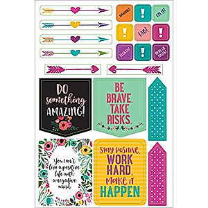 Essentials Planner Stickers -- Wake Up Kick Ass Repeat (Set of 150 Stickers)