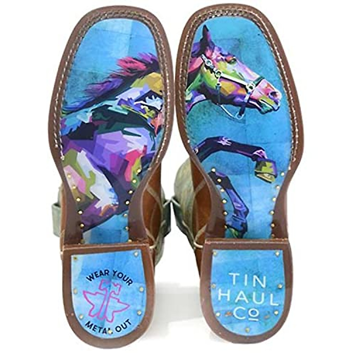 Tin Haul Women's Rhapsody Western Boot Broad Square Toe Brown 9 M US