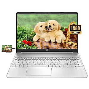 HP Newest 15 Business Laptop, 11th Gen Intel Core i5-1135G7, 15.6" FHD IPS Display, 12GB RAM, 256GB SSD, Wi-Fi 5, Bluetooth, Windows 10 Pro | 32GB Tela USB Card