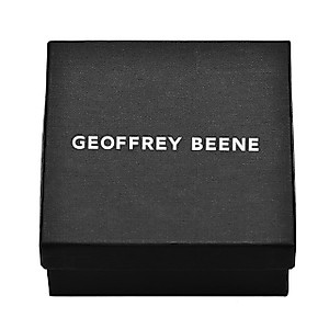 Geoffrey Beene Natural Stone Elastic 9mm Beaded Bracelet with Black Good Fortune Piece (Grey)