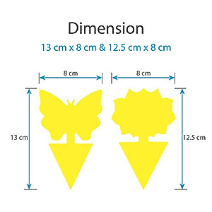 15 pcs Gnat Traps for House Indoor, Fungus Gnat Sticky Traps for Plants, Sticky Traps for Gnats - Plant Sticky Traps for Bugs, Sticky Fly Traps for Plants Trap Fungus Gnat, Fruit Fly and Other Insects