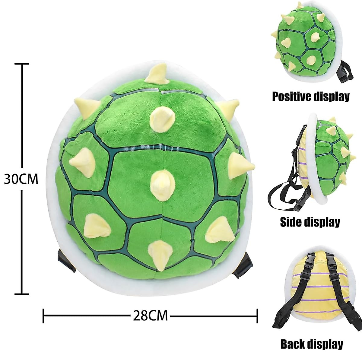 NIXFOX Kids Backpack,Backpack Turtle Shell Green Soft Stuffed Cartoon Cute Turtle Costume Backpack,Cosplay Costume Accessory Prop