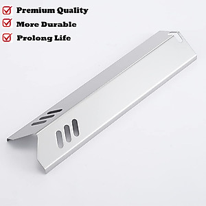 SUONA Grill Heat Plates for Dyna-glo DGF493BNP DGF493PNP-D Replacement Parts for Backyard BY14-101-001-02 GBC1440W DGB495SDP-D BHG BH13-101-099-01, Flame Tamer 15 inch, 4-Pack