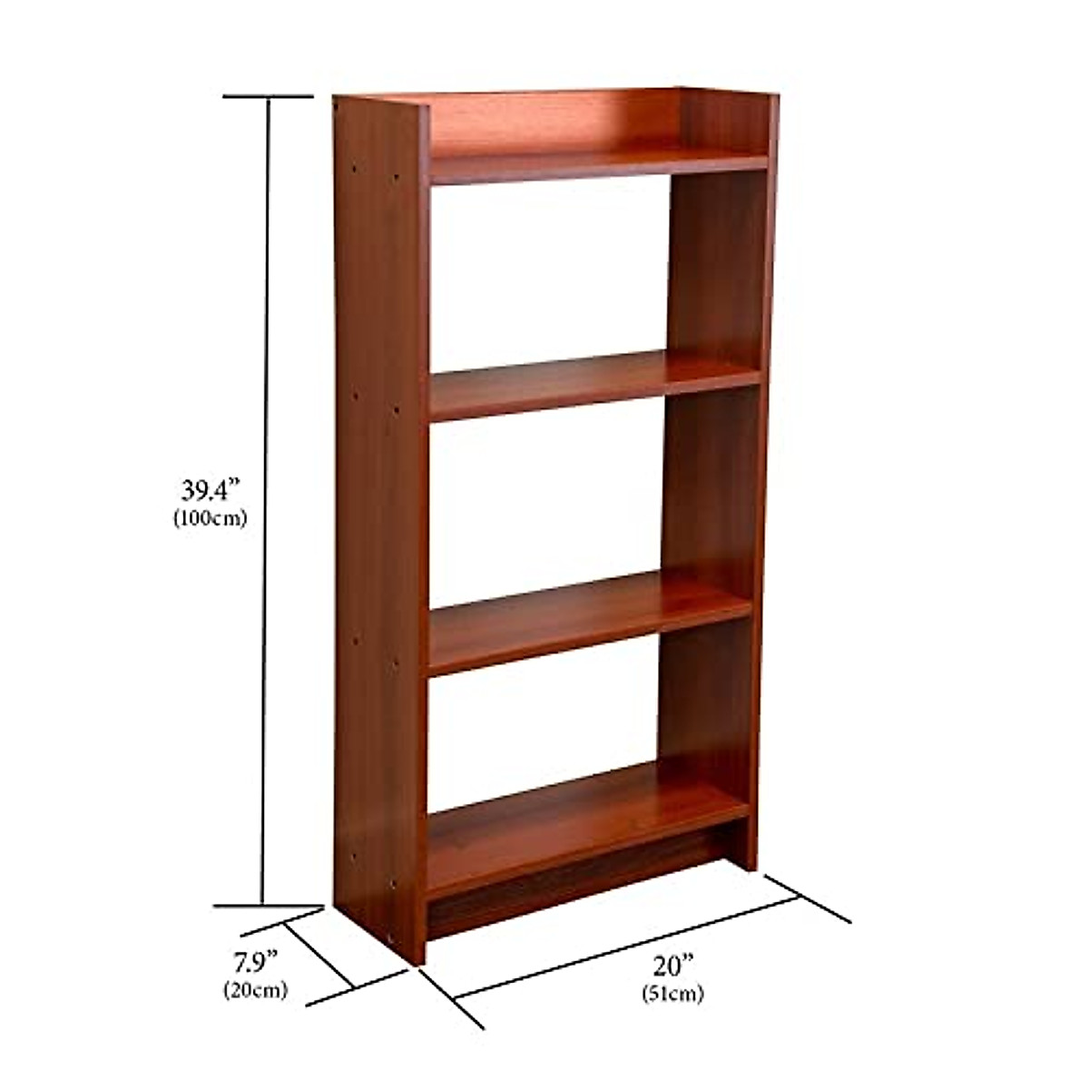 OS Home and Office Model 106067 4 Shelf Student Bookcase, Cherry