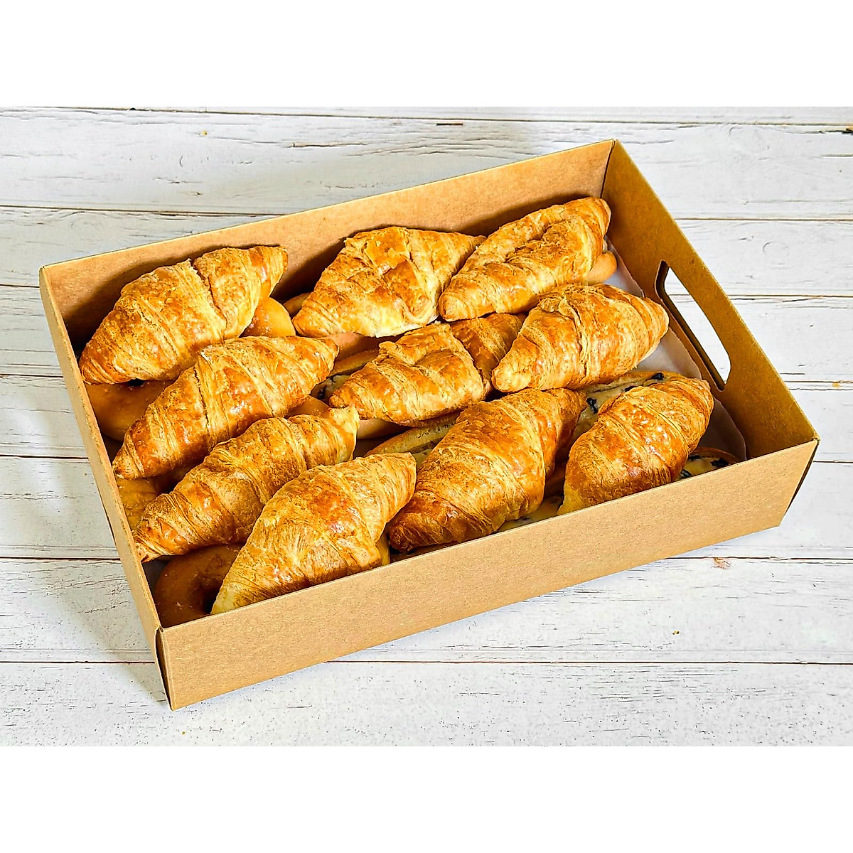 15-Pack 13" X 9" X 3" Brown Blyss Cookie Crate,Sturdy Cookie Serving Tray Great for Party Platters,Natural Kraft Paper Cardboard Tray use for Packaging and Hold Cookies,Take Out Container,Pack of 15