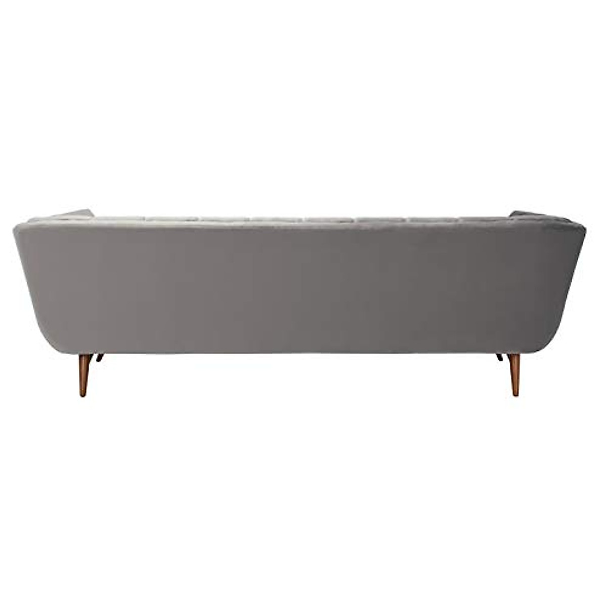 Safavieh Couture Home Onyx Modern Dark Blue Velvet and Walnut Tufted Sofa