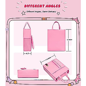 MINIQ Tote Bags for Teen Boys and Girls, Kids Tote Bag School Supply Organizer,Craft Tote Bag for Artist Courese & DIY