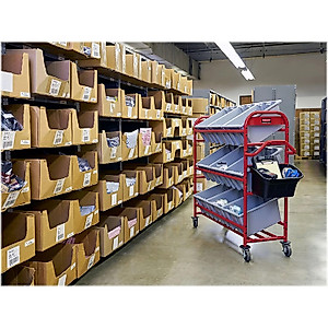 Rubbermaid Commercial Products Tote Picking Cart for Retail and Distribution Order Picking in Warehouses/Offices
