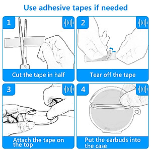 Geekria TPU Case Cover Compatible with Huawei FreeBuds 4 True Wireless Earbuds, Protective Earphones Skin Cover with Keychain Hook, Charging Port Accessible, Front LED Visible (Clear)