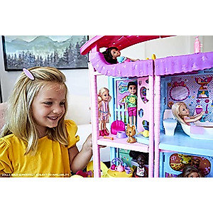 Barbie Dollhouse, Chelsea Playhouse with Transforming Areas & 20+ Pieces, Includes 2 Pets, Pool, Furniture & Accessories