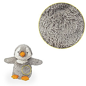Intelex Warmies Microwavable French Lavender Scented Plush Grey Penguin, 5.91 x 5.91 x 9.84 inches