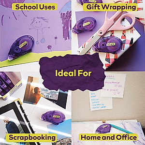 ATack Double Sided Tape Adhesive Runner Roller, 0.3-inch by 360-Inch, 4-Pack, Permanent Double-Sided Adhesive Tape Dispenser for Scrapbooking, Card Making and Crafts | Acid-Free and Archival-Safe